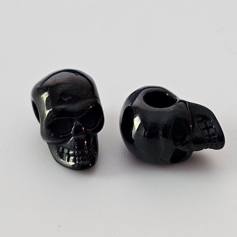 Skull Beads Steel - Etsy