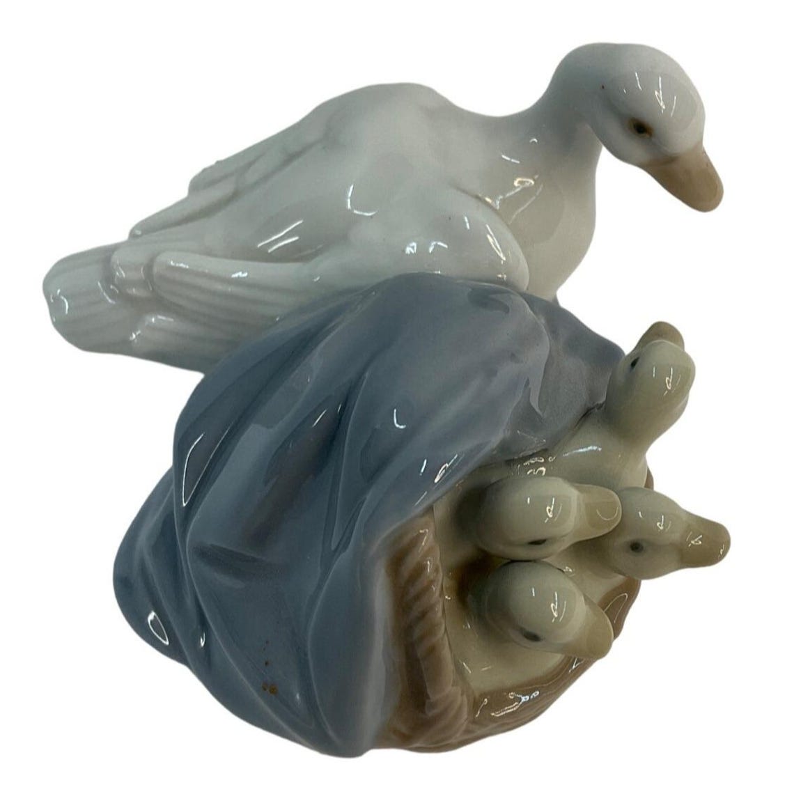 1974 Lladró Handcrafted Porcelain Duck With Ducklings Figurine #4895 ...