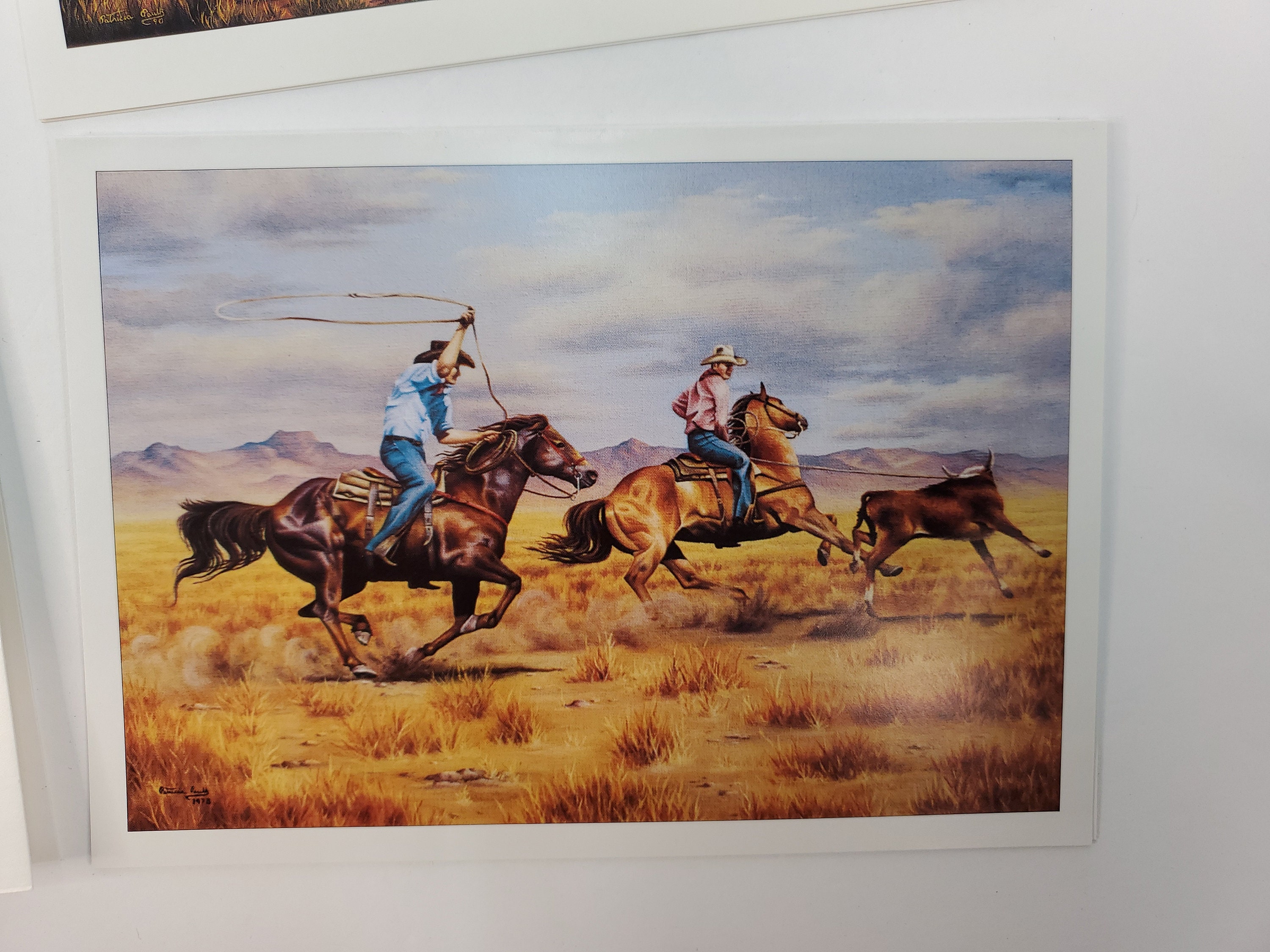 5x7 BLANK NOTE Cards W/envelopes 18 Pk. Oil Paintings of Western ...