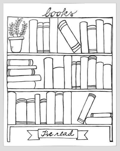 Books I've Read Bookshelf Graphic Organizer Printable Digital Download ...