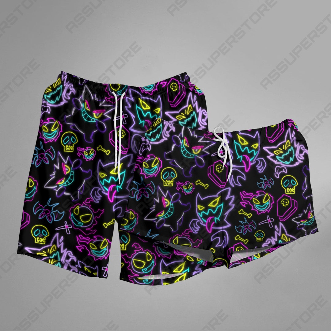Cute Gengar Hawaiian Shorts Summer Fun Hawaiian Short Gift - Etsy