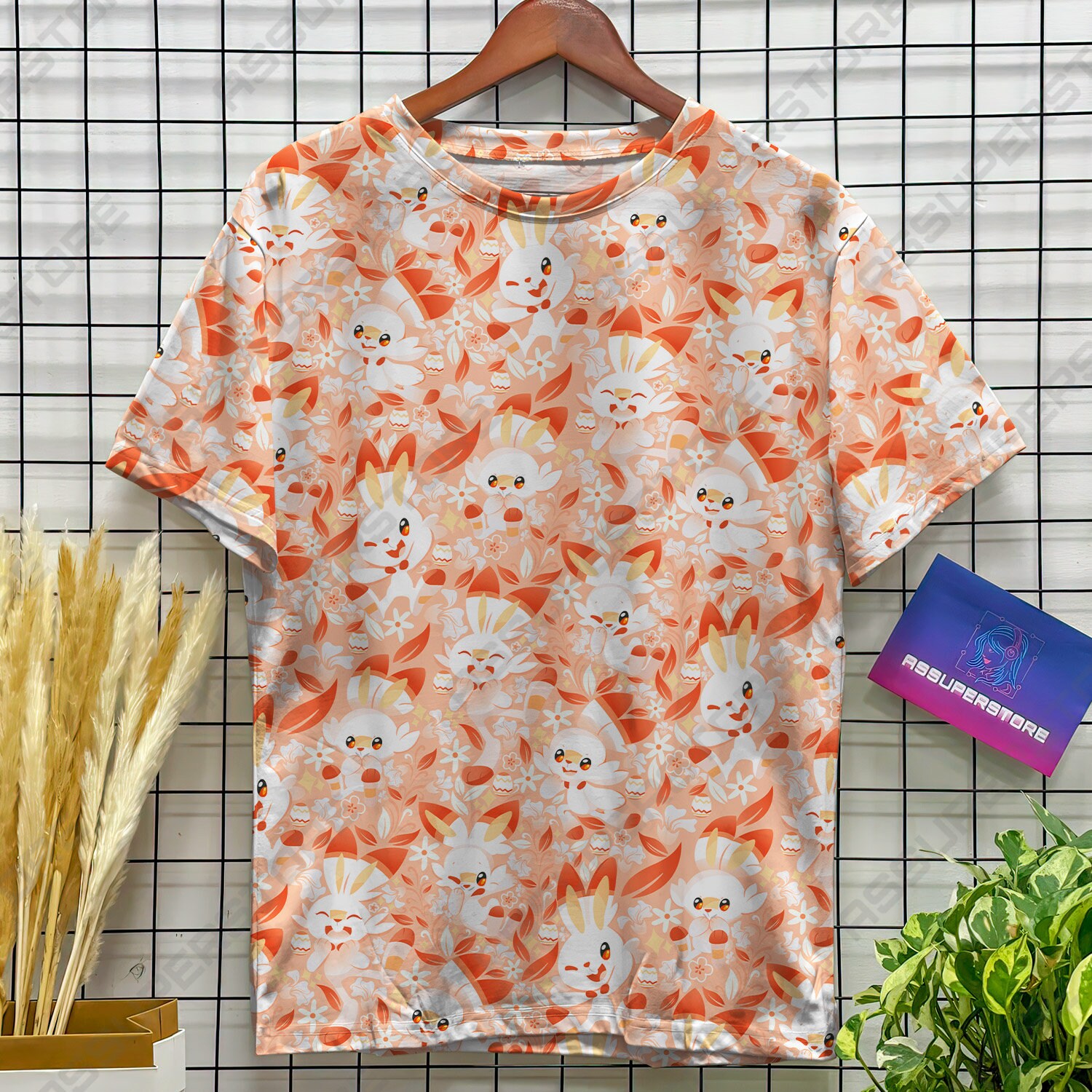 Scorbunny Flower Tshirt Designs Scorbunny Cute Tropical Tshirt Rabbit ...