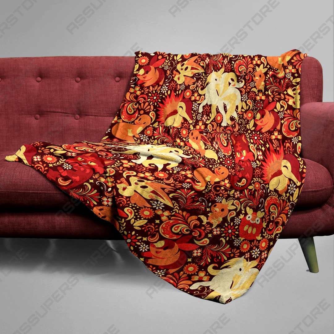 Ninetales Fleece Blanket Home Decor Ninetales Anime Blanket Gifs - Etsy