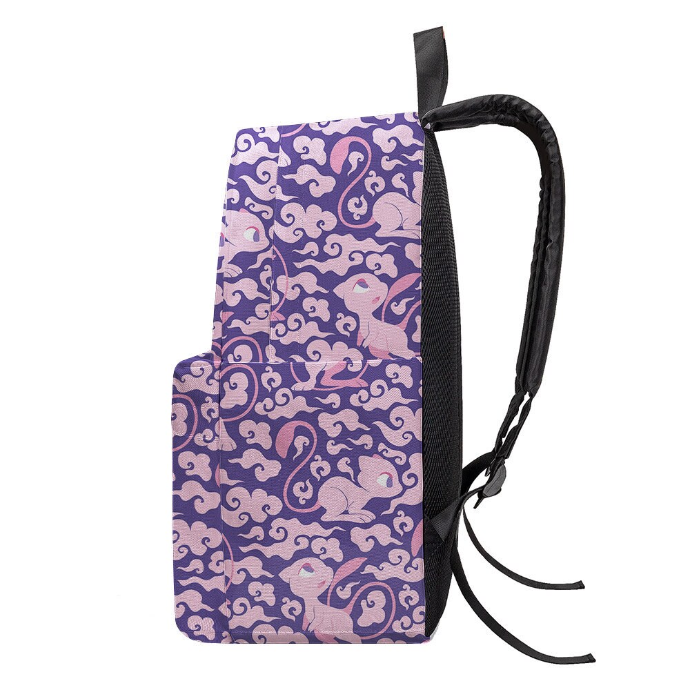 Mew Canvas Backpack Mew Cat Emotes Travel Backpack Mew Laptop Backpack ...