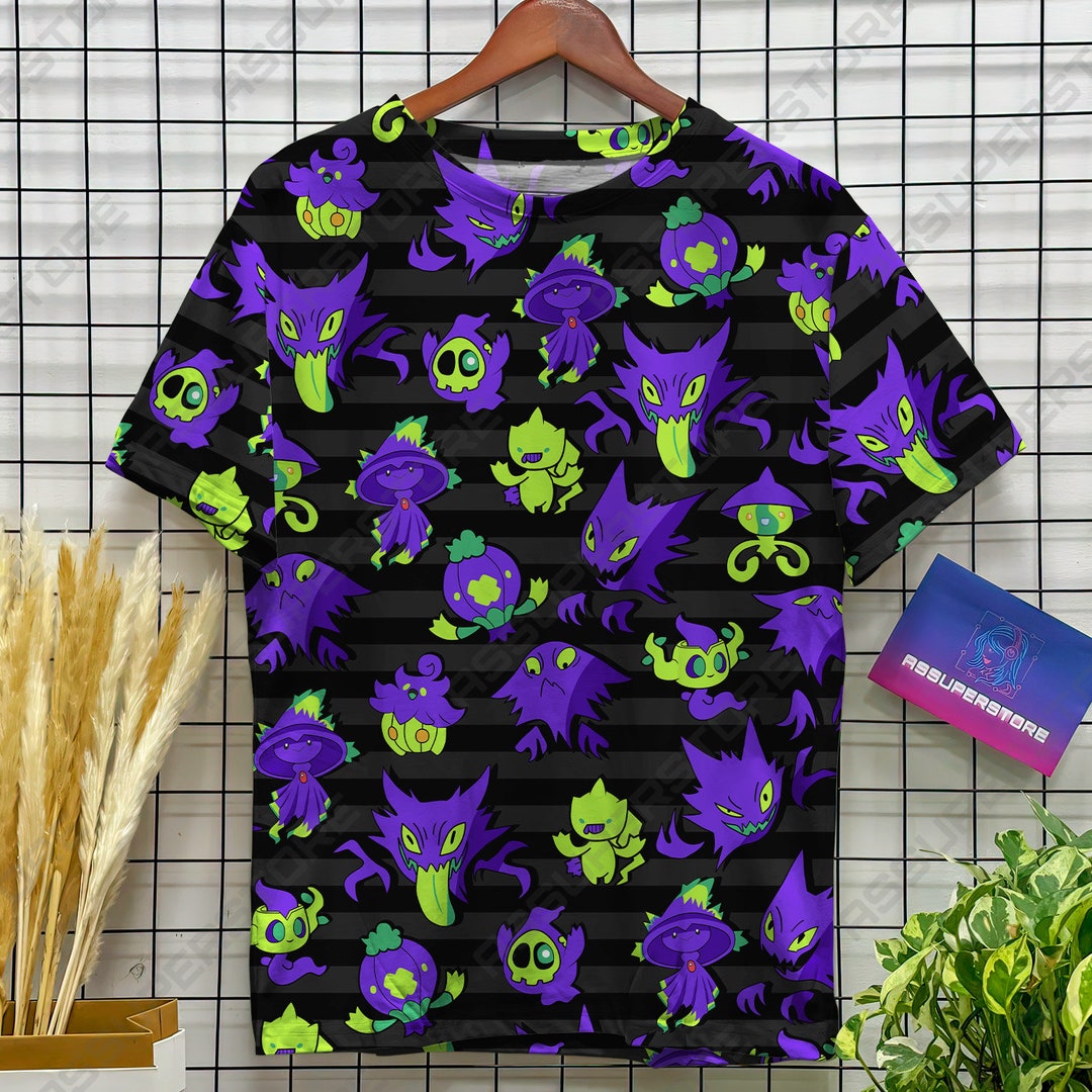 Mega Gengar Design Tshirt for Men Women Genger Chandelure Ghost Teacher ...