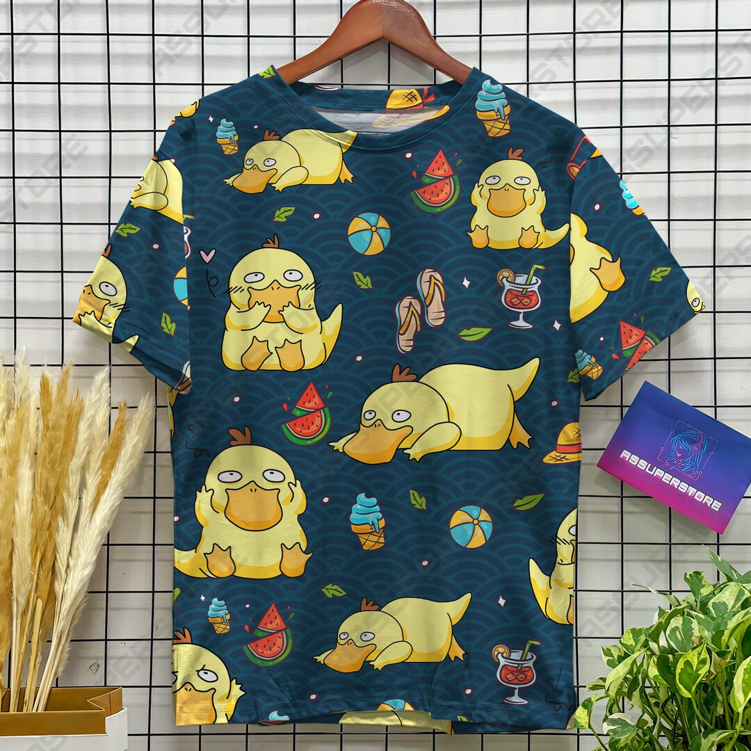 Psyduck Tropical Tshirt Psyduck Hawaii Tshirt Designs Psyduck Anime ...