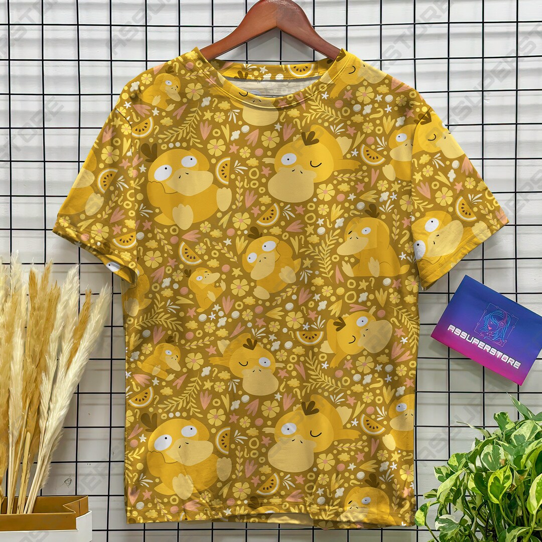 Psyduck Trendy Tshirt, Psyduck Cute Tshirts, Duck Shirt Anime Graphic ...