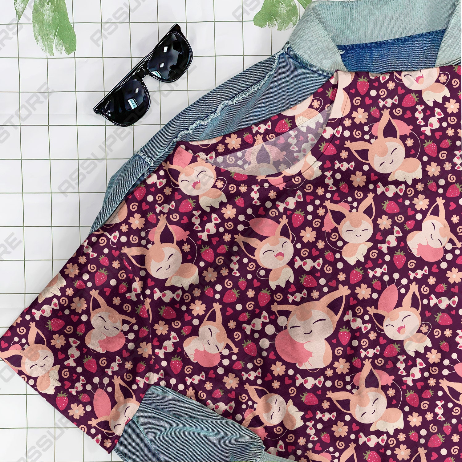 Skitty Cute Tshirts, Cat Emotes Tshirt Designs, Skitty Cat Tshirt Anime ...