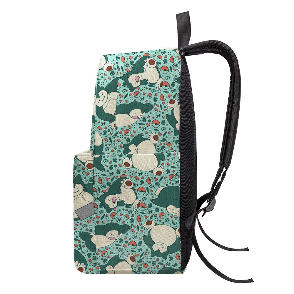 Snorlax Kawaii Book Backpack, Snorlax Green Backpack, Snorlax ...