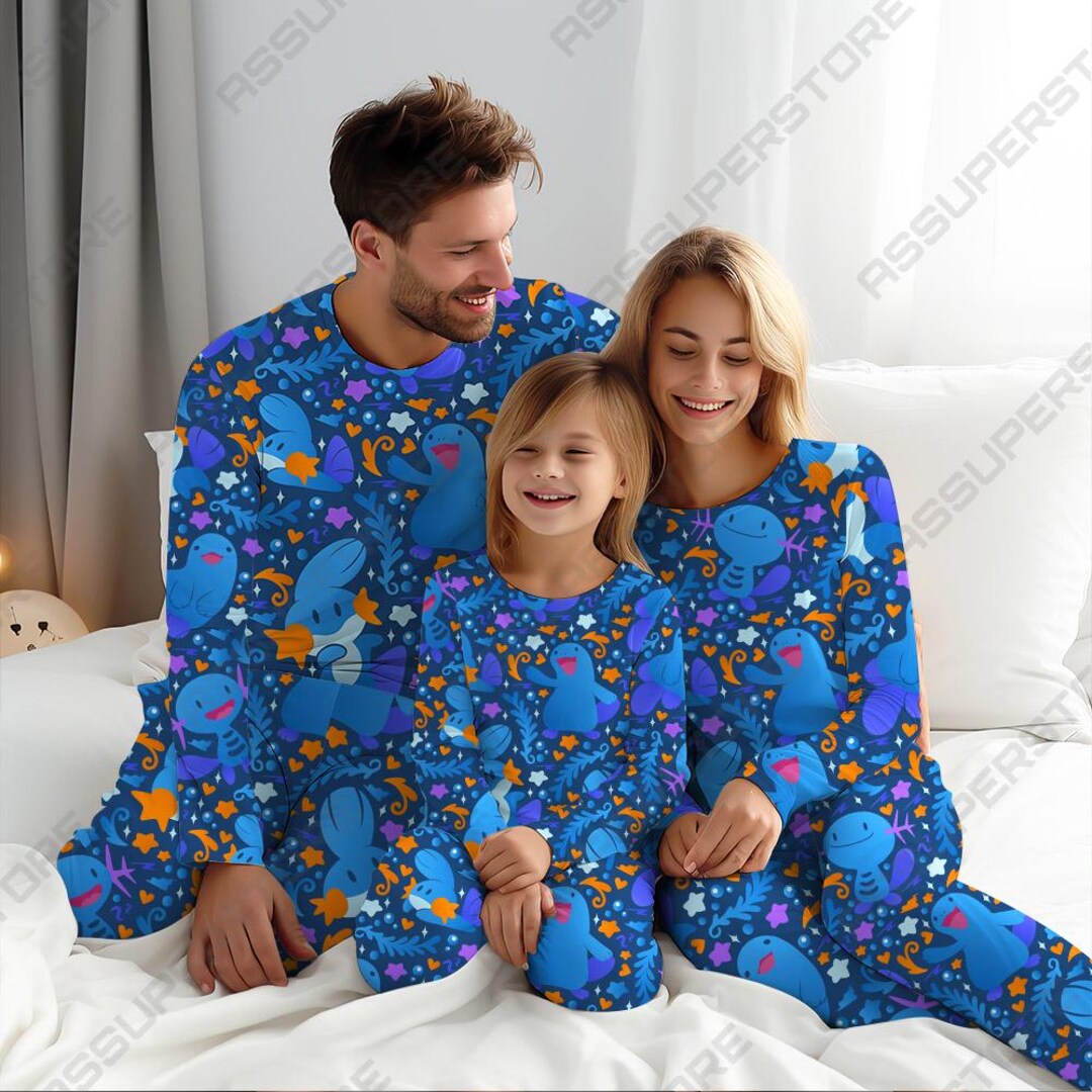 Wooper Quagsire Pajamas Shirt Family Pajamas Set Cute Wooper Matching ...