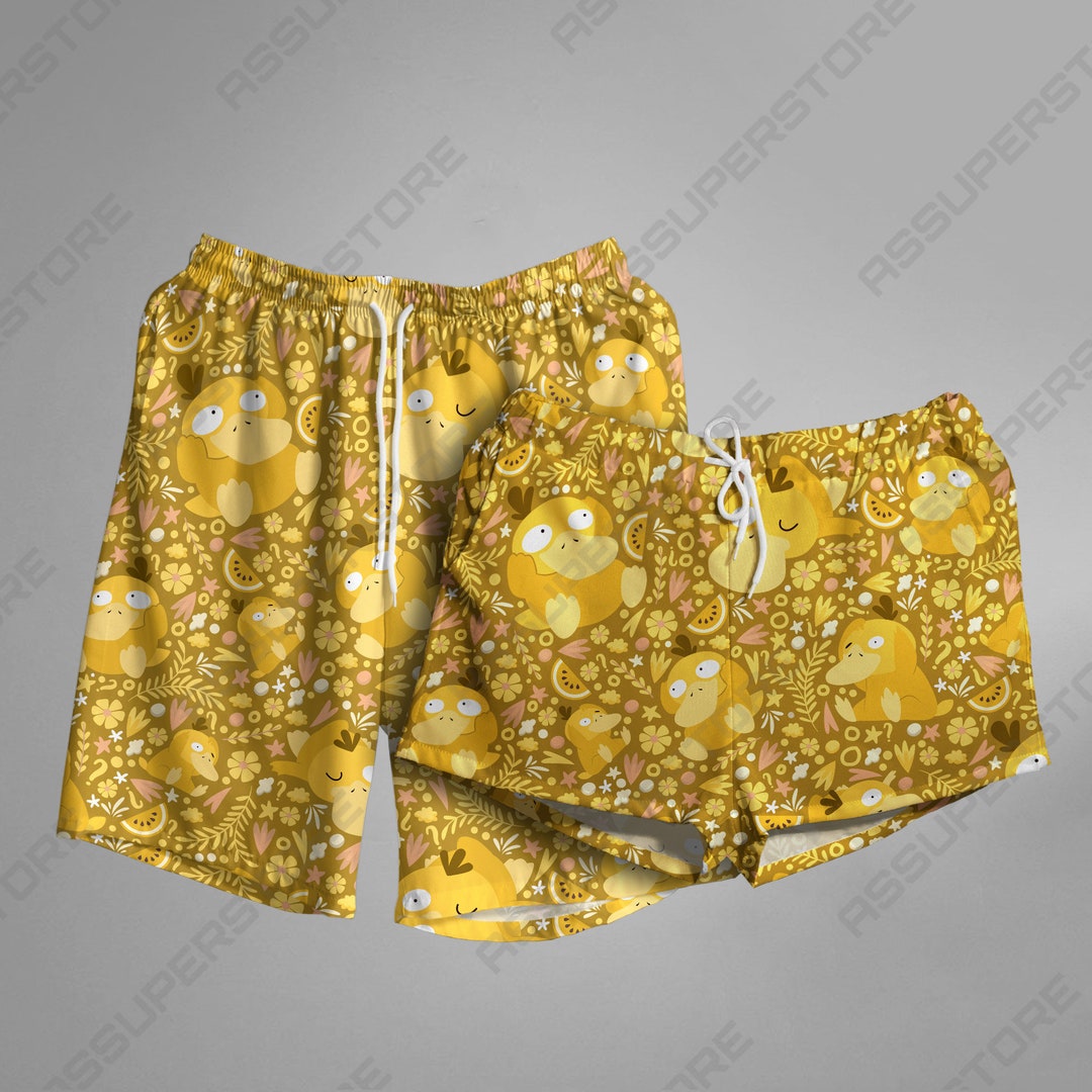 Psyduck Hawaiian Psyduck Water Shorts Fun Summer Short Duck Short Gift ...