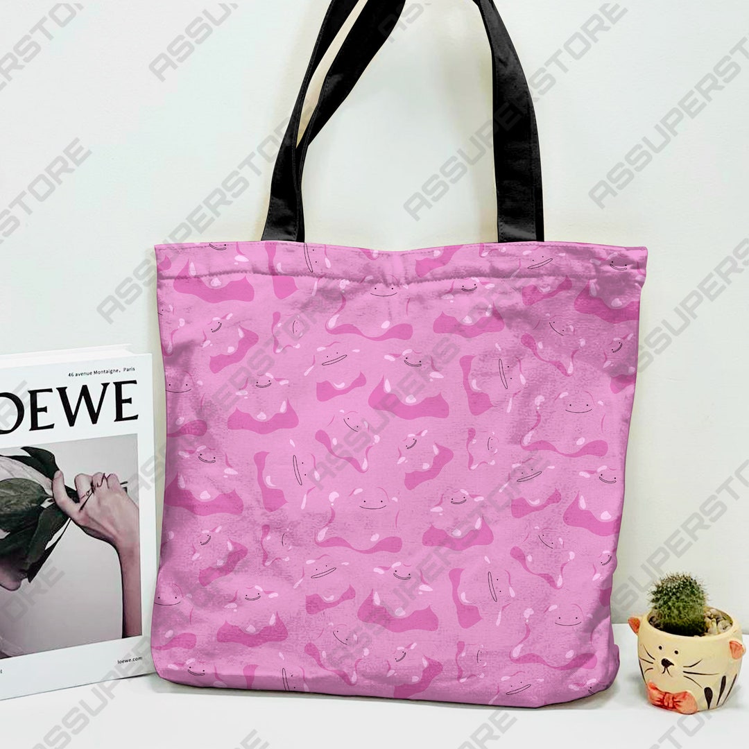 Ditto Pink Cute Personalized Totes Bag Ditto Beach Book Totes for Girl ...