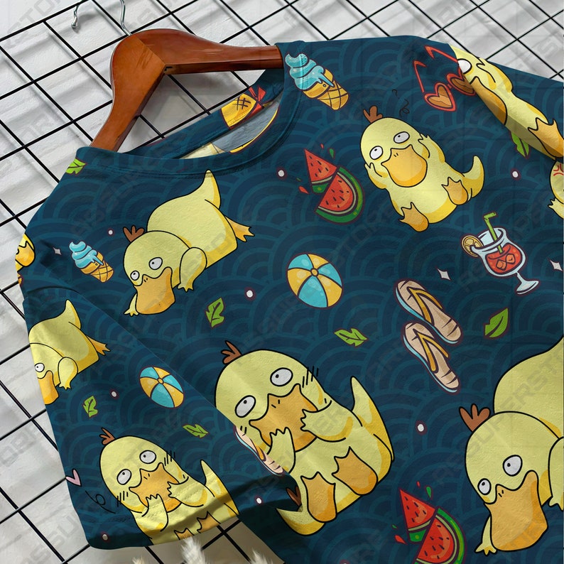 Psyduck Tropical Tshirt Psyduck Hawaii Tshirt Designs Psyduck Anime ...