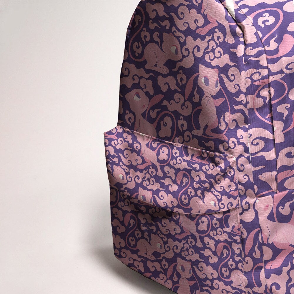 Mew Canvas Backpack Mew Cat Emotes Travel Backpack Mew Laptop Backpack ...