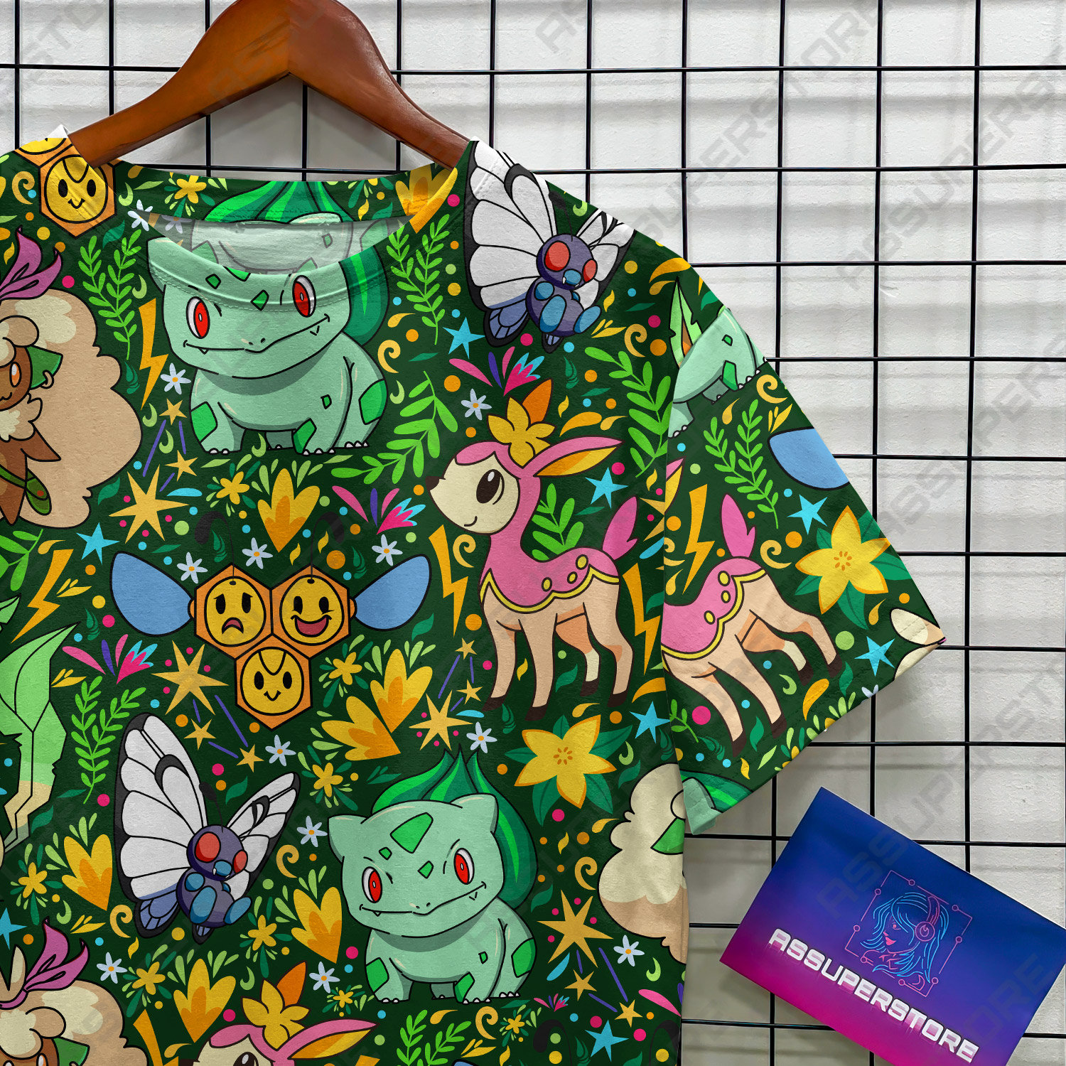 Bulbasaur 3d Print Tshirt Design, Bulbasaur Whimsicott Personalized ...