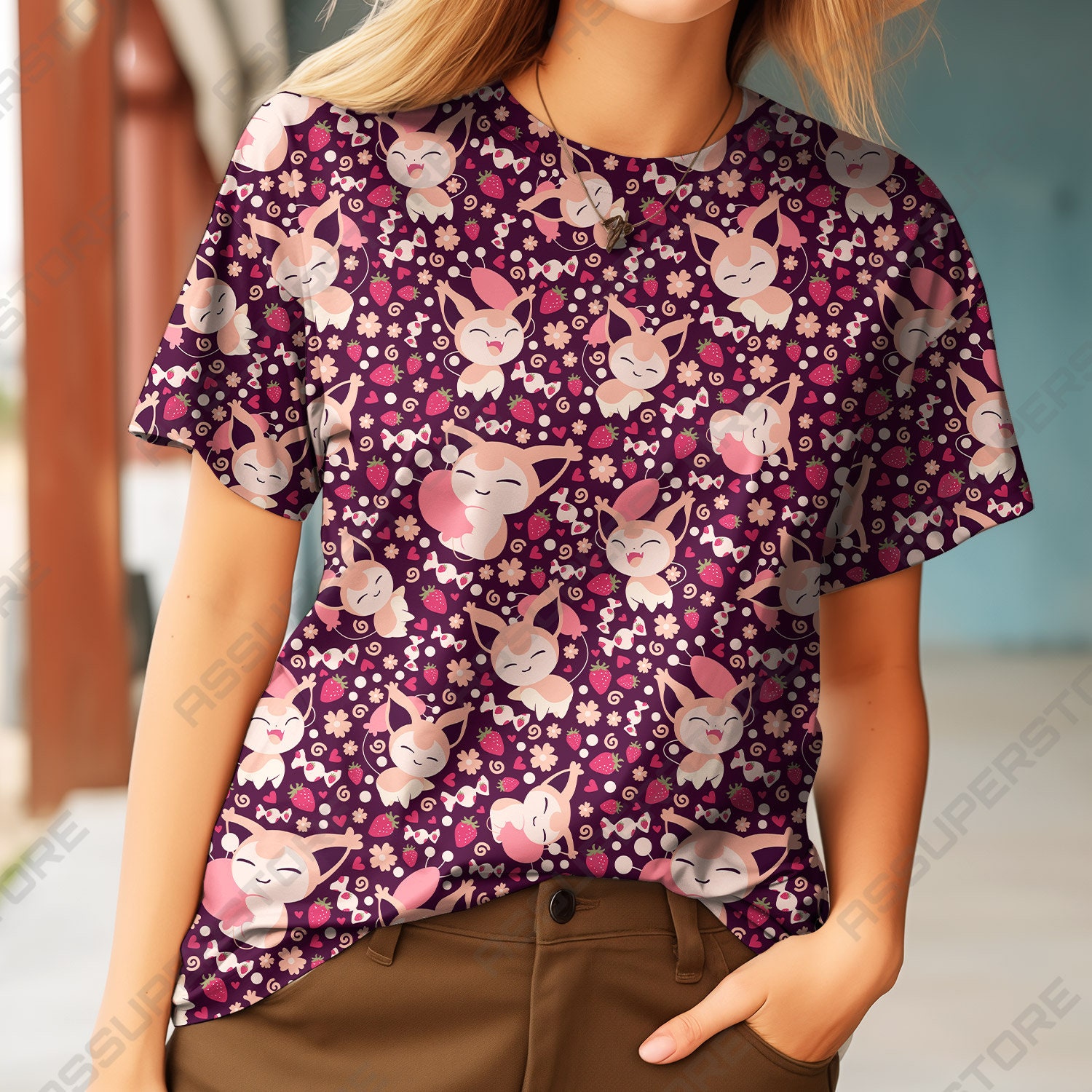 Skitty Cute Tshirts, Cat Emotes Tshirt Designs, Skitty Cat Tshirt Anime ...