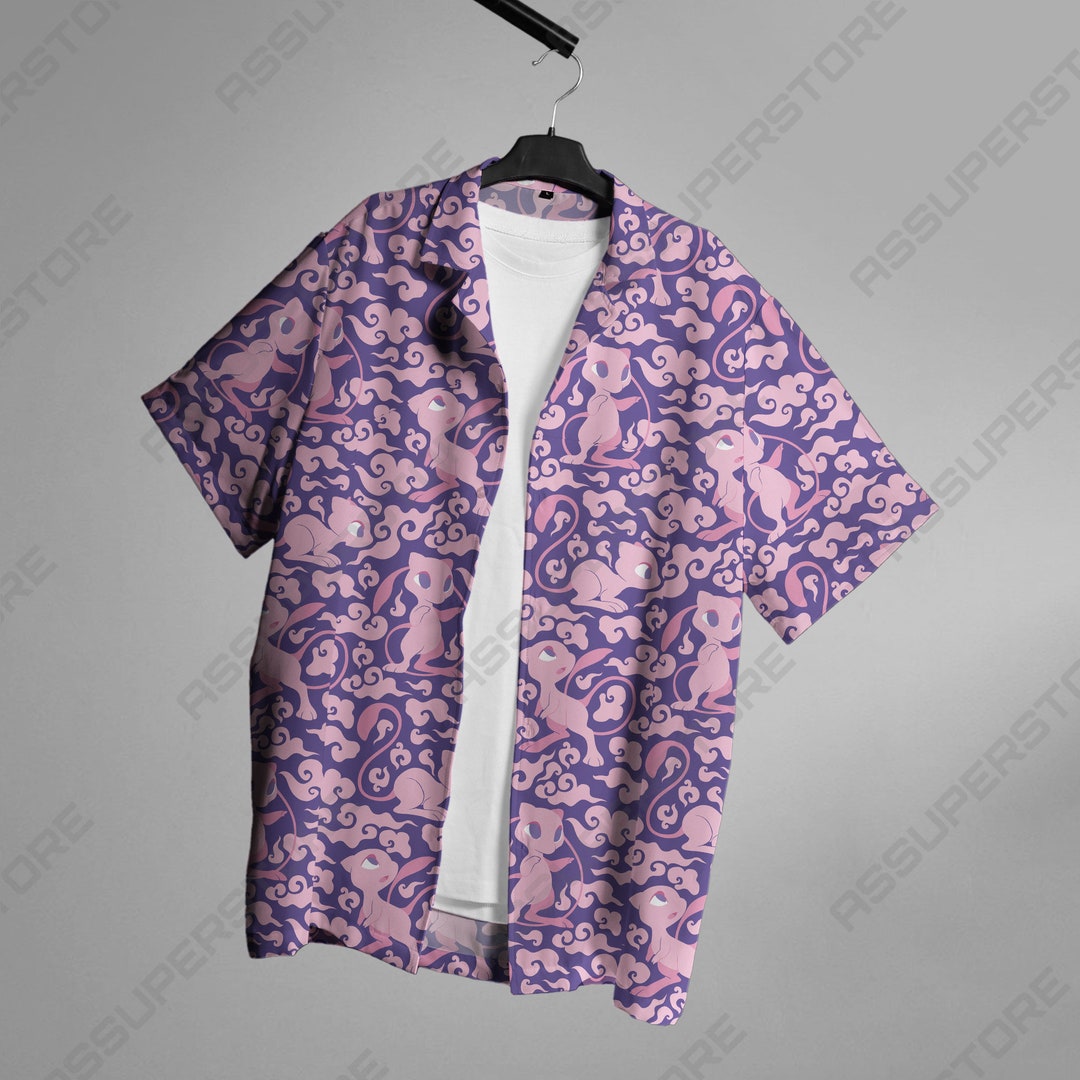 Mew Hawaiian Shirt Mew Hawaii Button up Shirt Gift - Etsy
