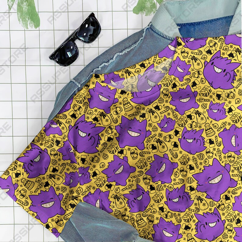 Gengar Mega Tshirt Designs Gengar Trendy Tshirt Ghost Witchy - Etsy