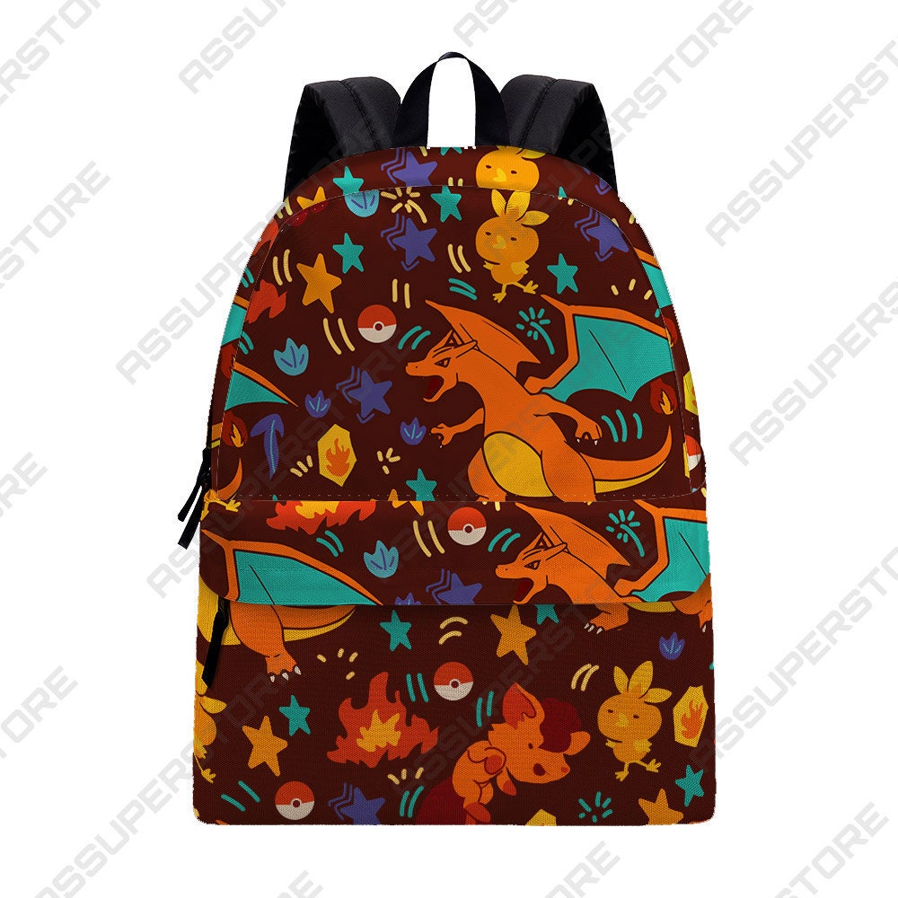 Charizard Torchic School Backpack Charmander Backpack Kawaii Backpack ...