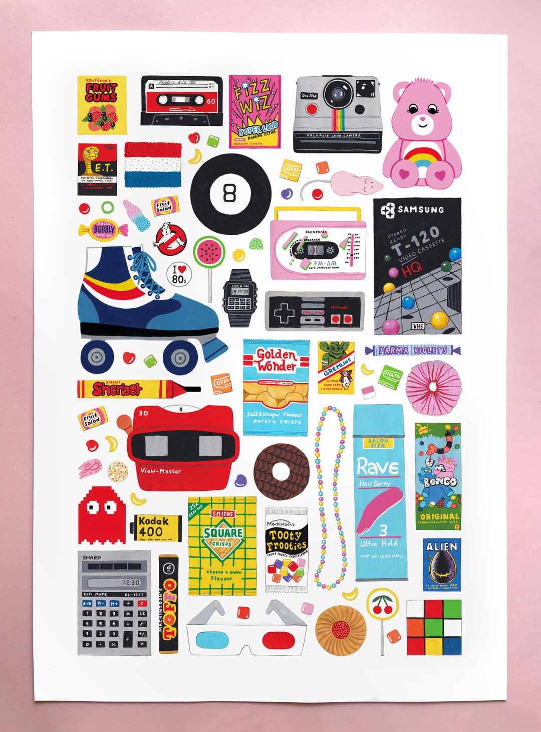 Child of the 80s Art Print (A4, A3 + A2) | 80s Themed Art | 80S Child ...