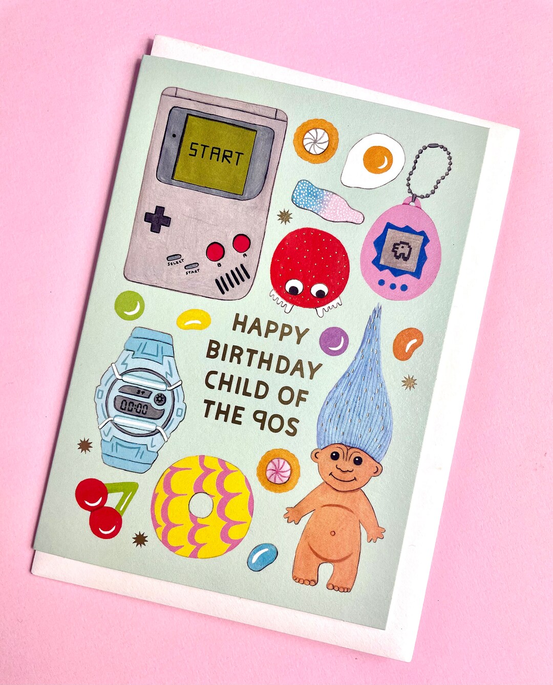 Happy Birthday Child of the 90s Card (A6) | 90s Card | Retro Card | Fun ...