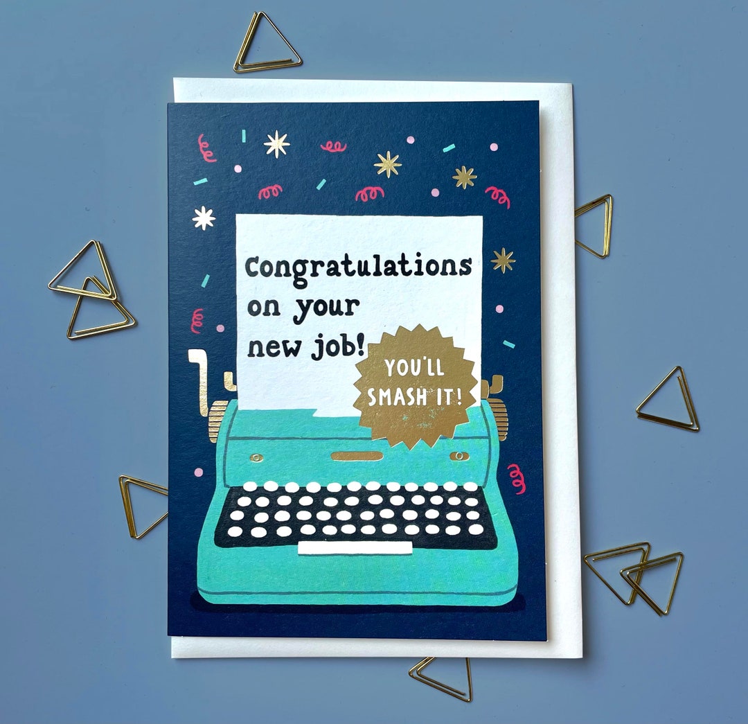 Congratulations on Your New Job Card | New Job Greetings Card ...