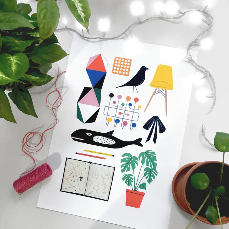 A3 Charles & Ray Eames Art Print Mid Century Modern - Etsy UK