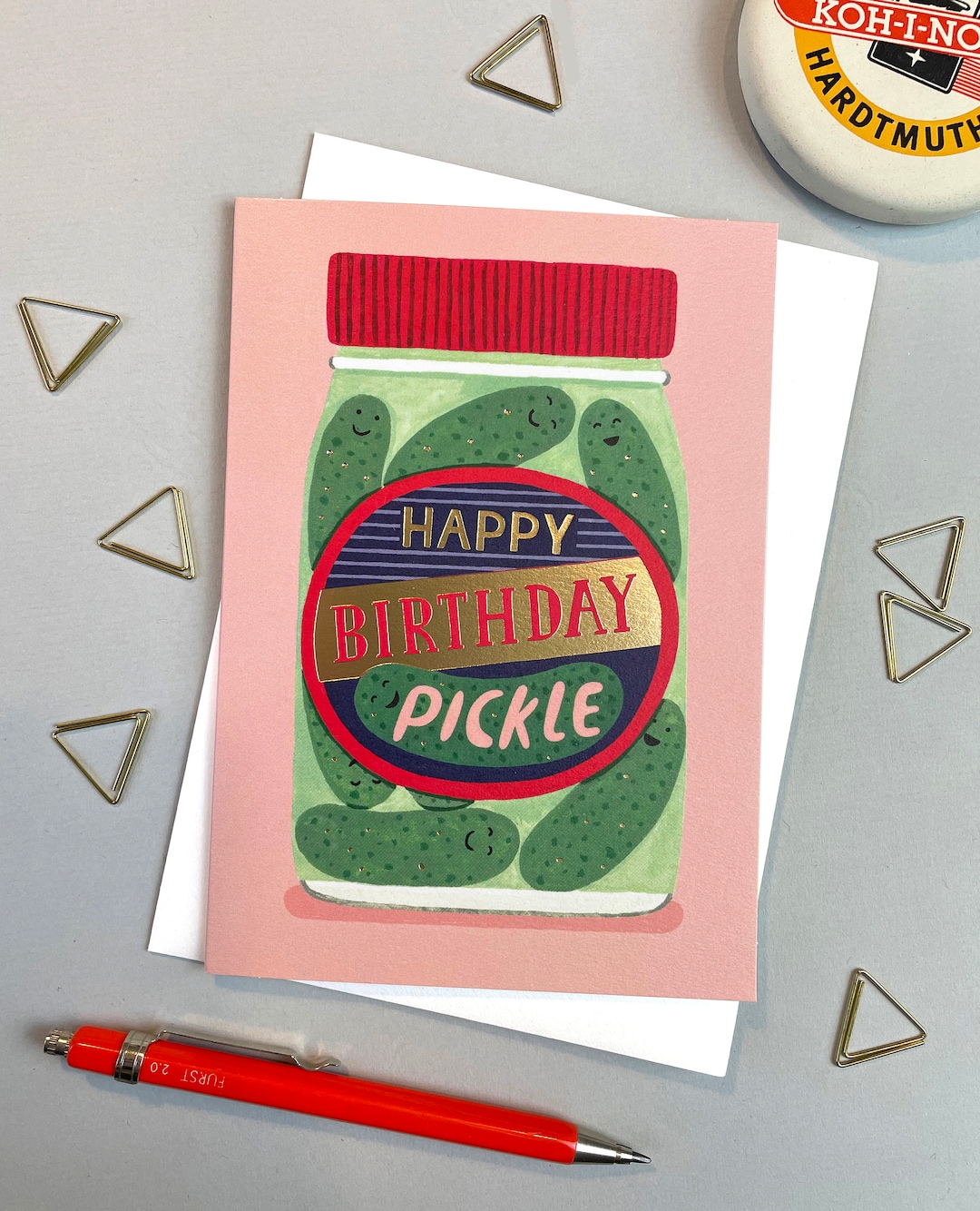 Happy Birthday Pickle Card (A6)| Pickle Jar Greetings Card | Funny ...