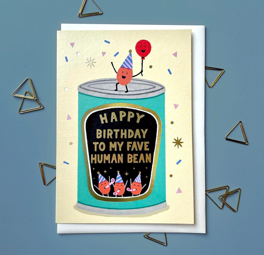 Favourite Human Bean Birthday Card (A6) | Baked Beans Greetings Card ...