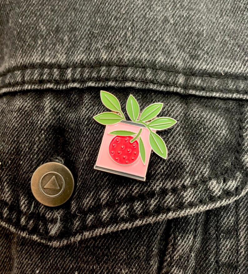 Plant in Packaging Pin | Nature Enamel Pin | Cute Pin Badge | Gift for ...