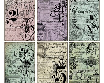 Printable ATC Cards Digital Sheet Set of 8 Vintage Newspaper Ads ...