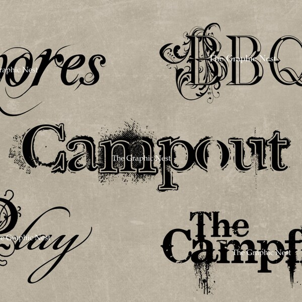 Camping Word Art - Etsy