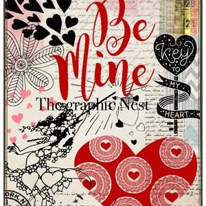 Valentine Hearts ATC Cards. Digital Download. - Etsy