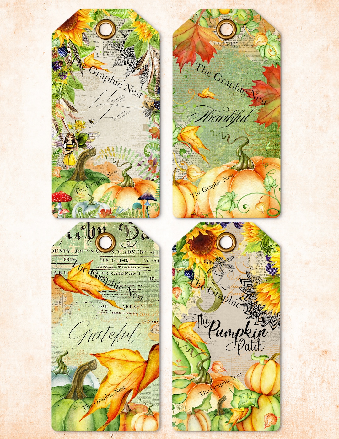 Printable Fall Tags. Digital Download. - Etsy