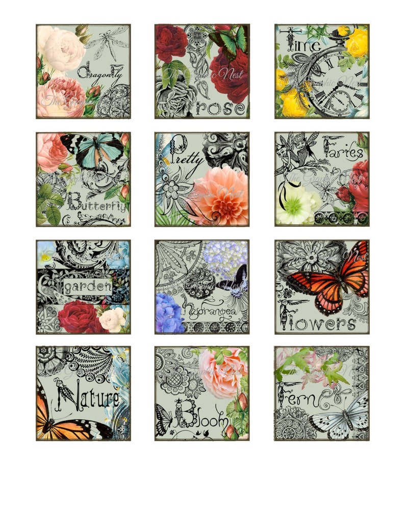 12 2x2 Inch Garden Squares. Digital Download. - Etsy