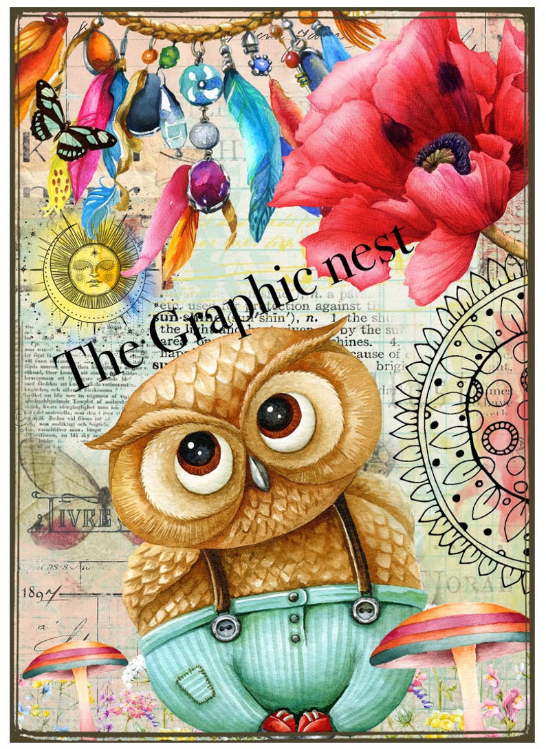 Owl Friends ATC Cards. Digital Download. - Etsy