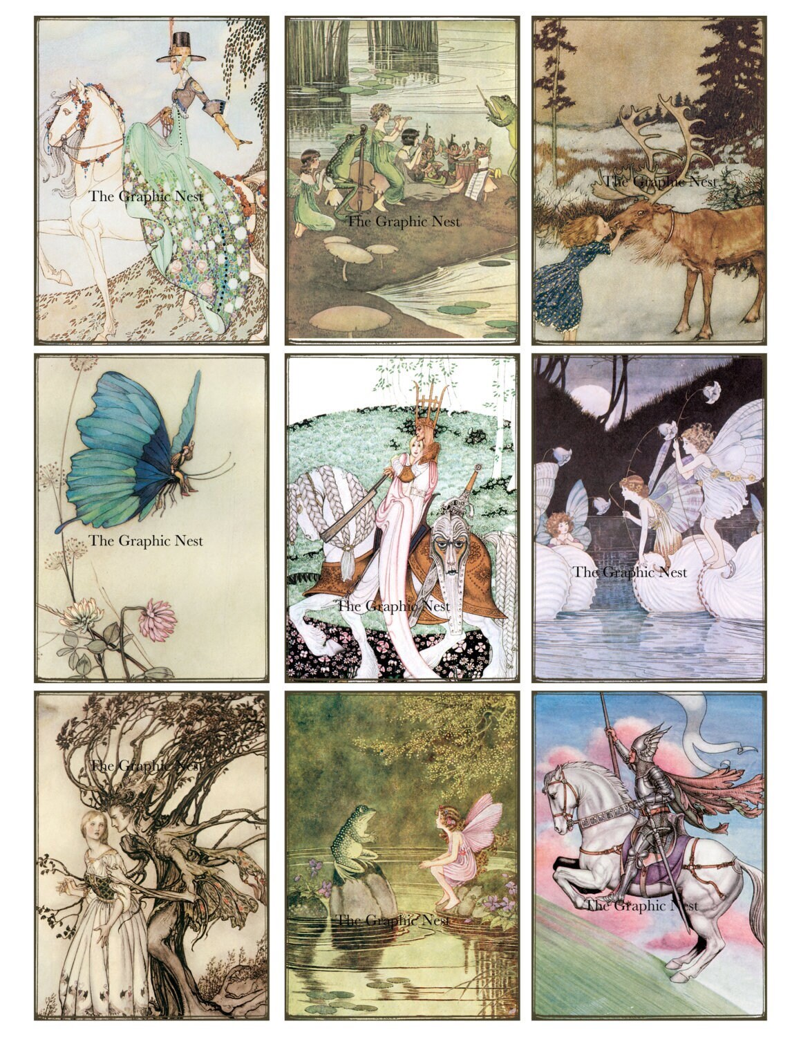 ATC Fairytale Cards. Digital Download - Etsy