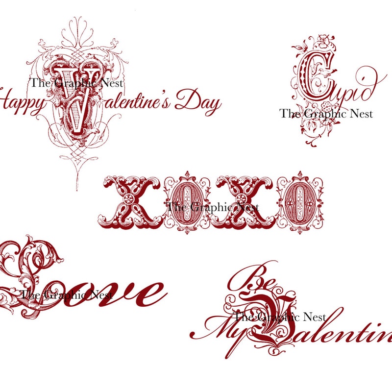 Valentine Word Art - Etsy