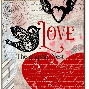 Valentine Hearts ATC Cards. Digital Download. - Etsy