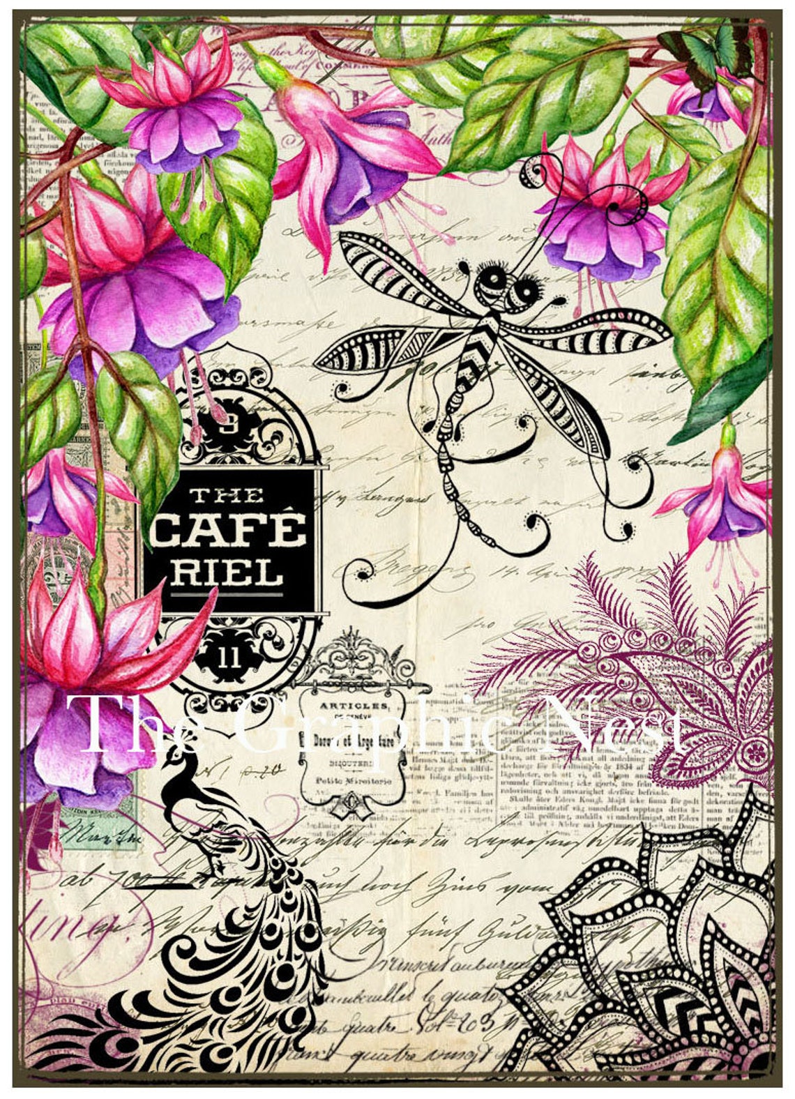 Flower ATC Printable. Digital Download - Etsy