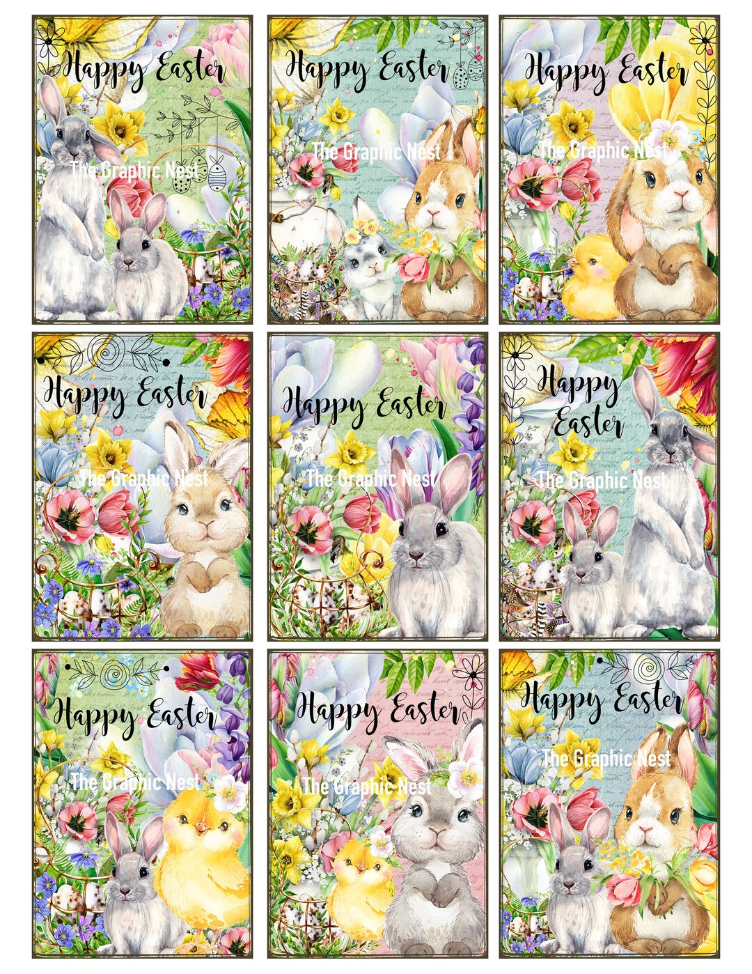 Easter ATC Cards. Digital Download. - Etsy