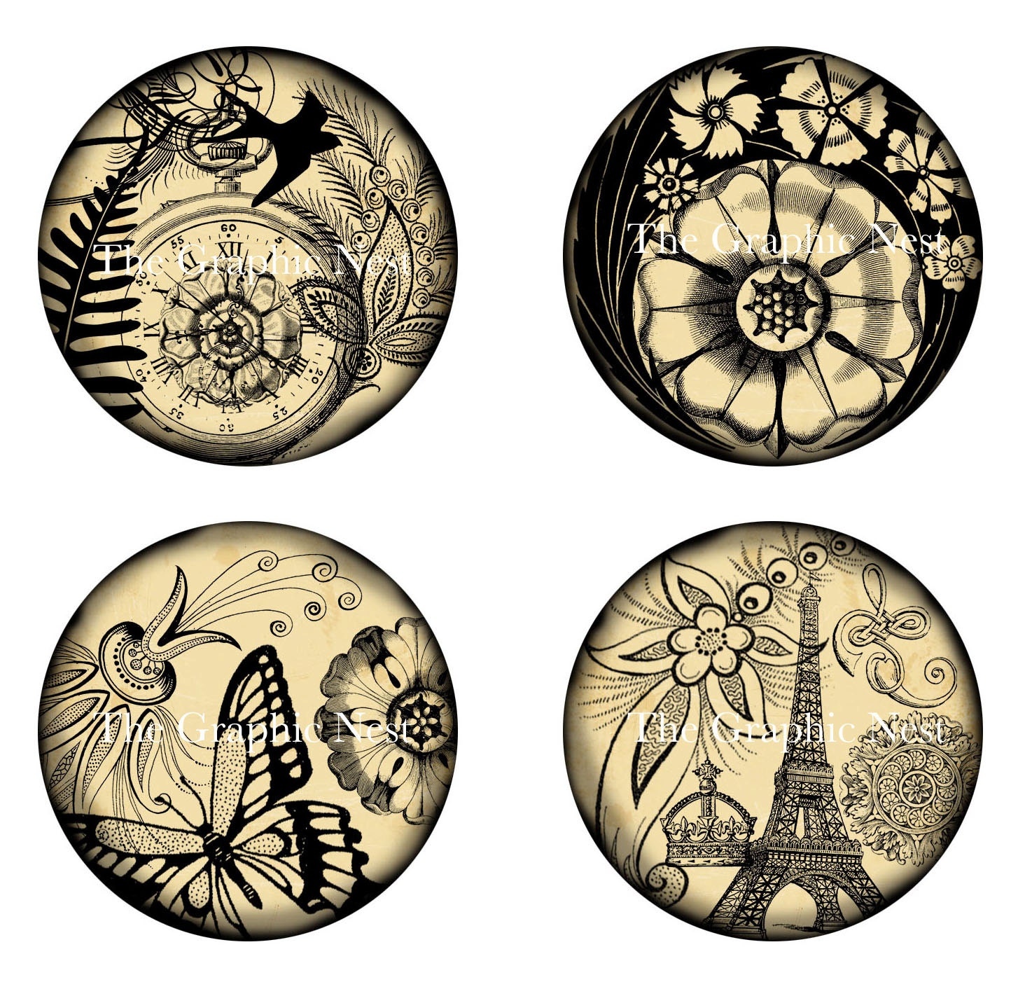 2x2 Circle Graphics. Digital Download - Etsy