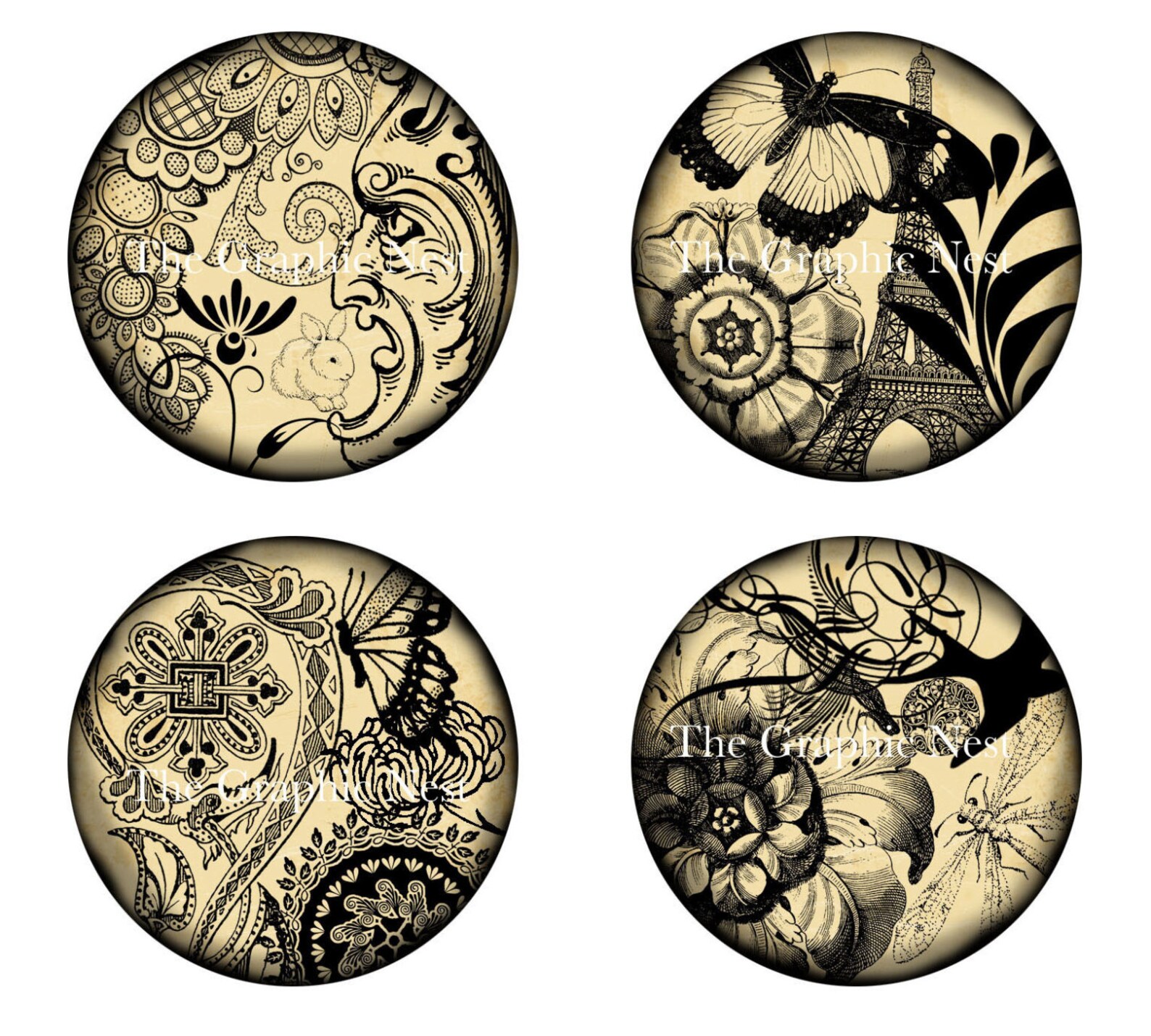 2x2 Circle Graphics. Digital Download - Etsy