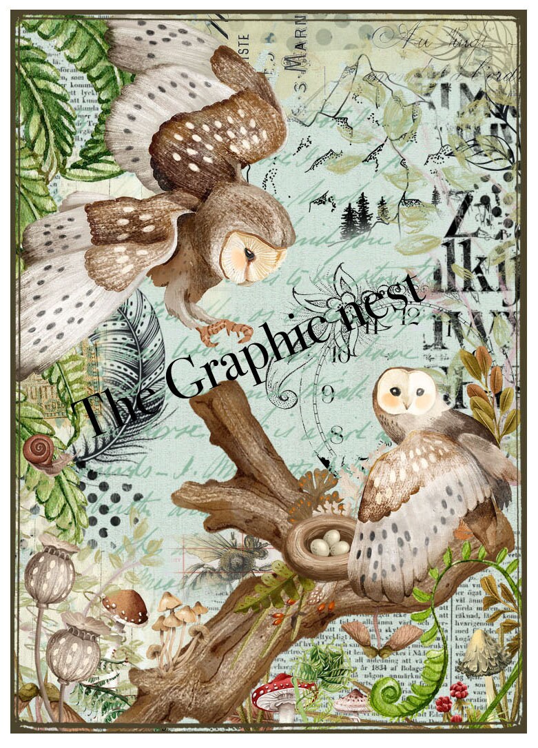 Owl Friends ATC Cards. Digital Download. - Etsy