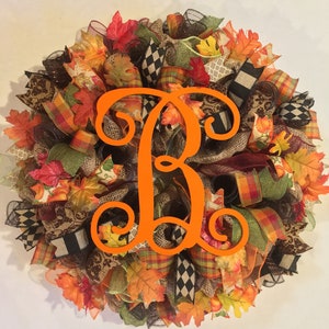 Fall mesh wreaths | Etsy