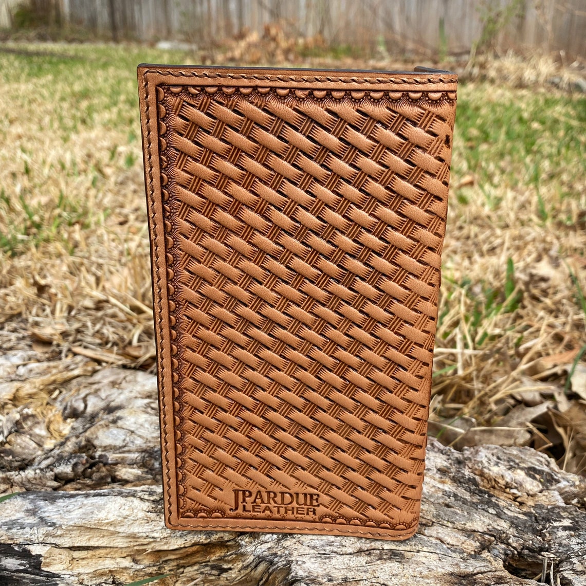 Custom Tooled Leather Roper Wallet Checkbook Wallet - Etsy
