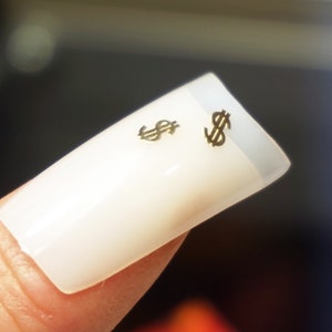 DOLLAR SIGN CHARMS for Nails Dollar Sign Nail Decals 3D Nail Art ...