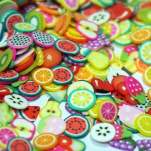 1000 FIMO FRUITS 3D NAIL Art Nail Fimo Slices Fruit Pieces For | Etsy