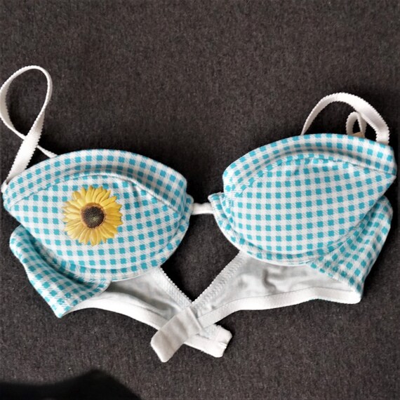 Gingham Cotton Push-Up Bra – Sunflower Decor, Europea… - Gem