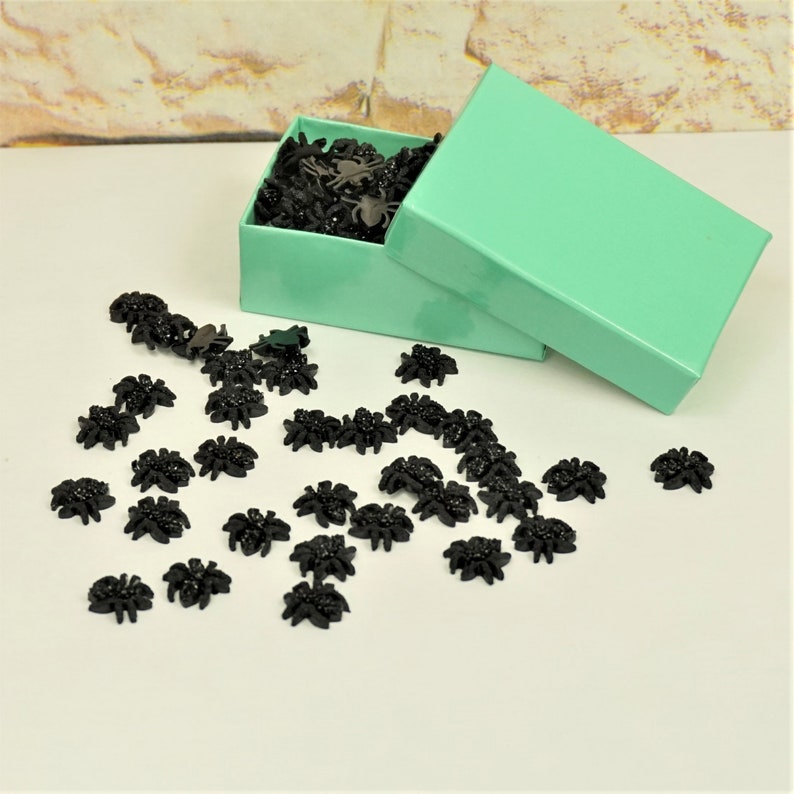 RHINESTONE Black SPIDERS for HALLOWEEN Craft 3D Nail Art - Etsy